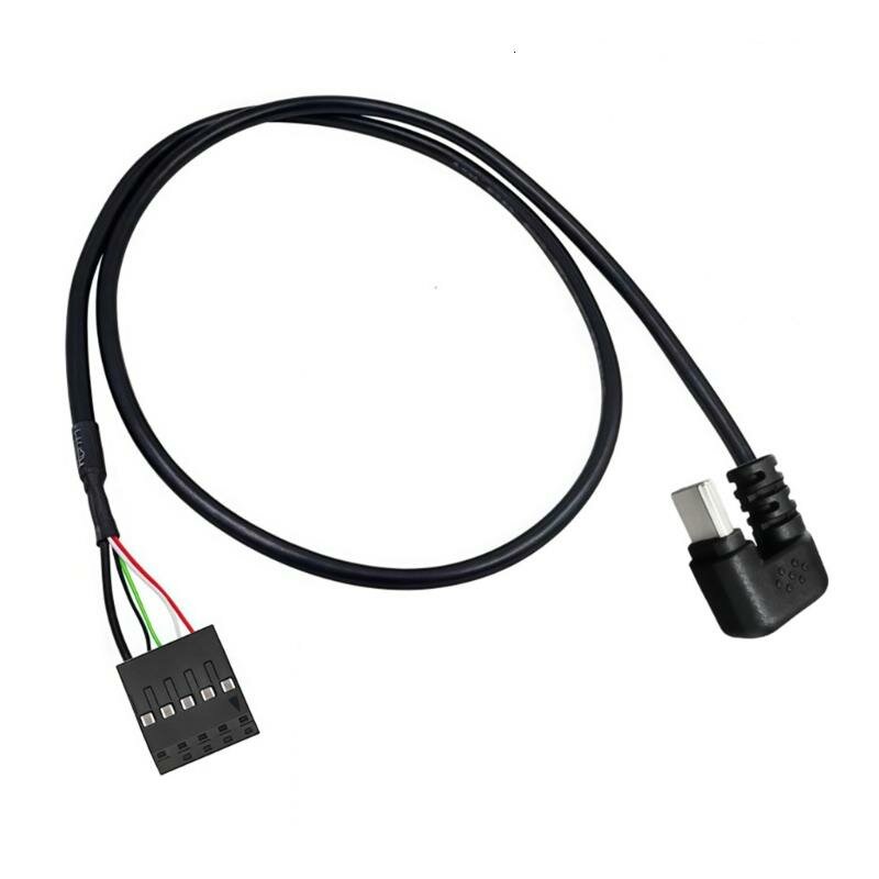 Кабель USB Type C на переднюю панель к 9-контактному разъему USB 2.0, 50 см, U-образный локоть