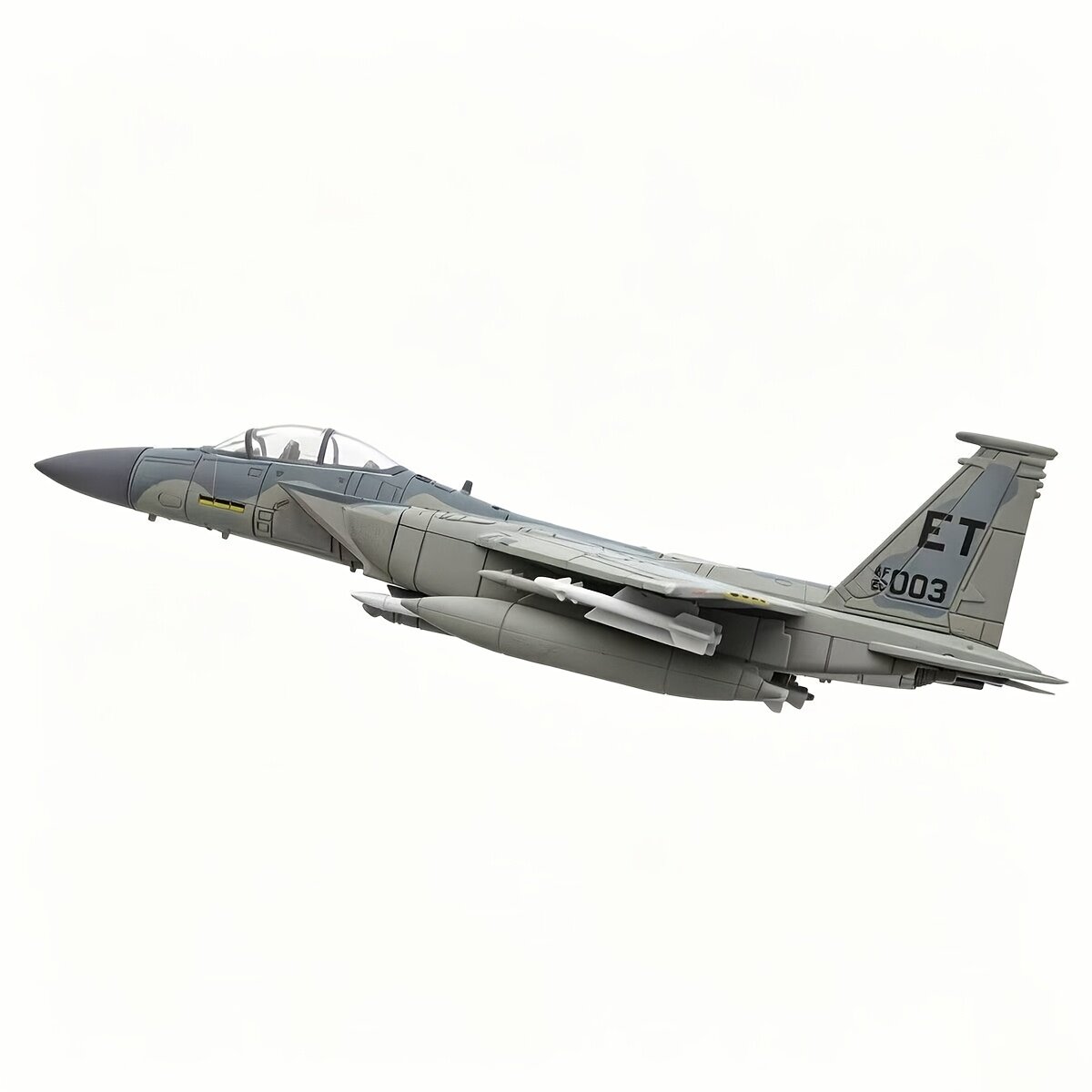 Сборная модель самолета F-15 в масштабе 1:72 из АБС-пластика с подставкой для декора рабочего стола или офиса