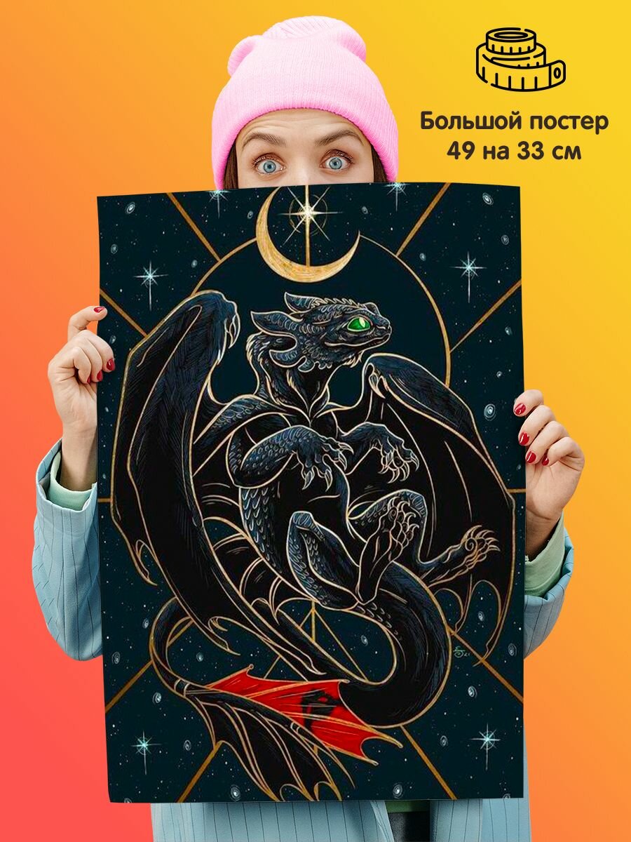 Постер плакат Как приручить дракона