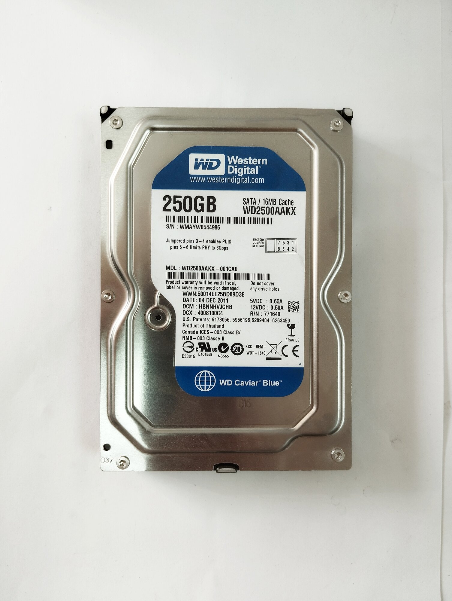 Жесткий диск Western Digital 250Gb 3.5" SATA