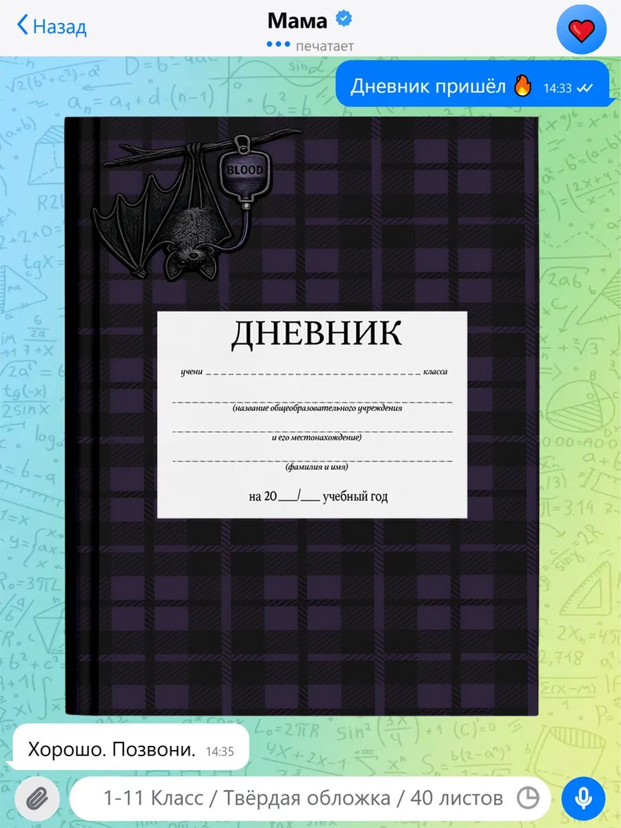 Школьный дневник с принтом y2k pinterest