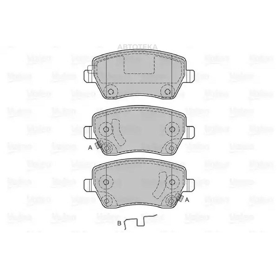Колодки тормозные VALEO 601287