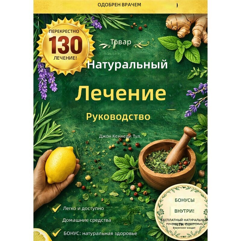 Практическое руководство по природному исцелению: доступные средства для облегчения боли, укрепления иммунитета и снижения стресса и тревоги. Мягкая обложка.