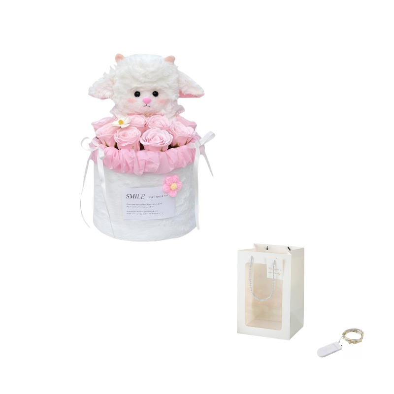 Подарочная упаковка унисекс AOAOXIONG, Lamb Soap Bouquet Hugging Bucket