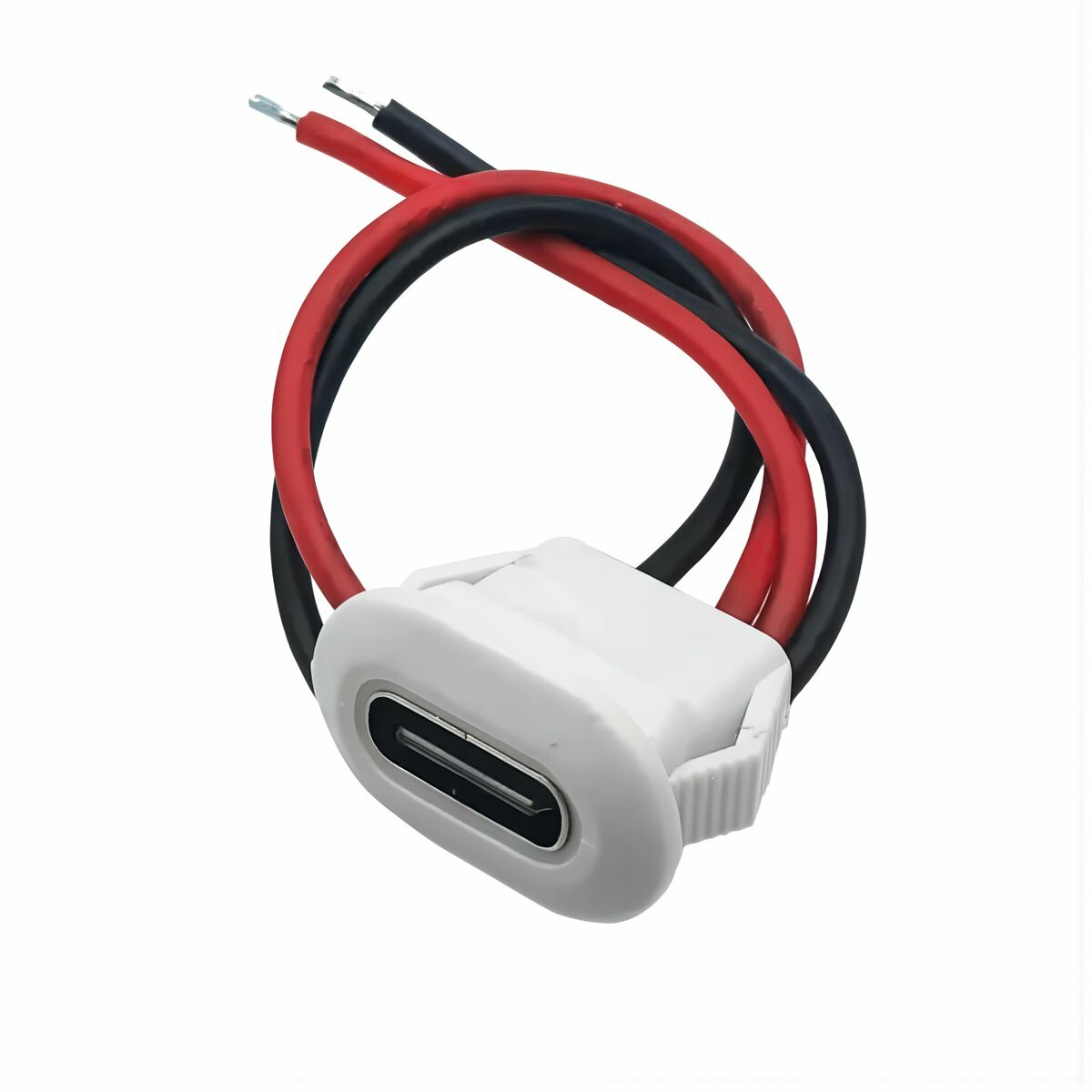 Компонент для ремонта цифровых гаджетов разъём Type-C 2pin с проводом 10см 5В 3А IP20 чёрный для монтажа