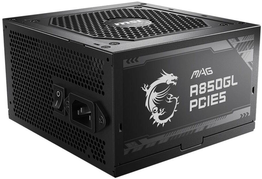 Блок питания MSI MAG A850GL PCIE5, 850Вт, 80 PLUS GOLD, 120мм, черный, retail (306-7zp8a11-ce0)