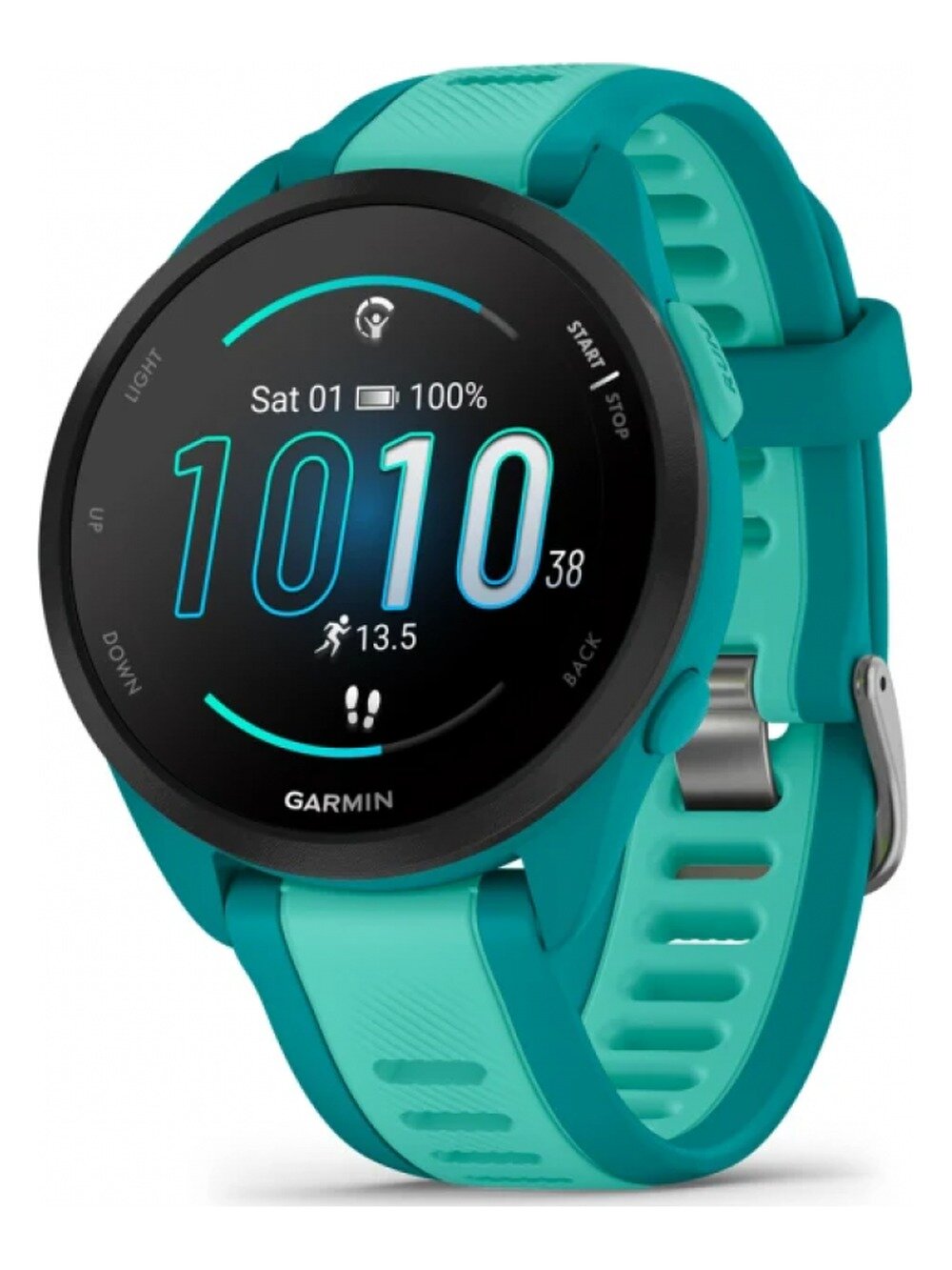 Умные часы Garmin Forerunner 165 Music, AMOLED, GPS, беговые, Turquoise/Aqua