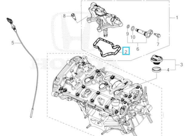 Комплект v-образных колец (D127); Артикул Honda: 123316FBA01 (Оригинал)