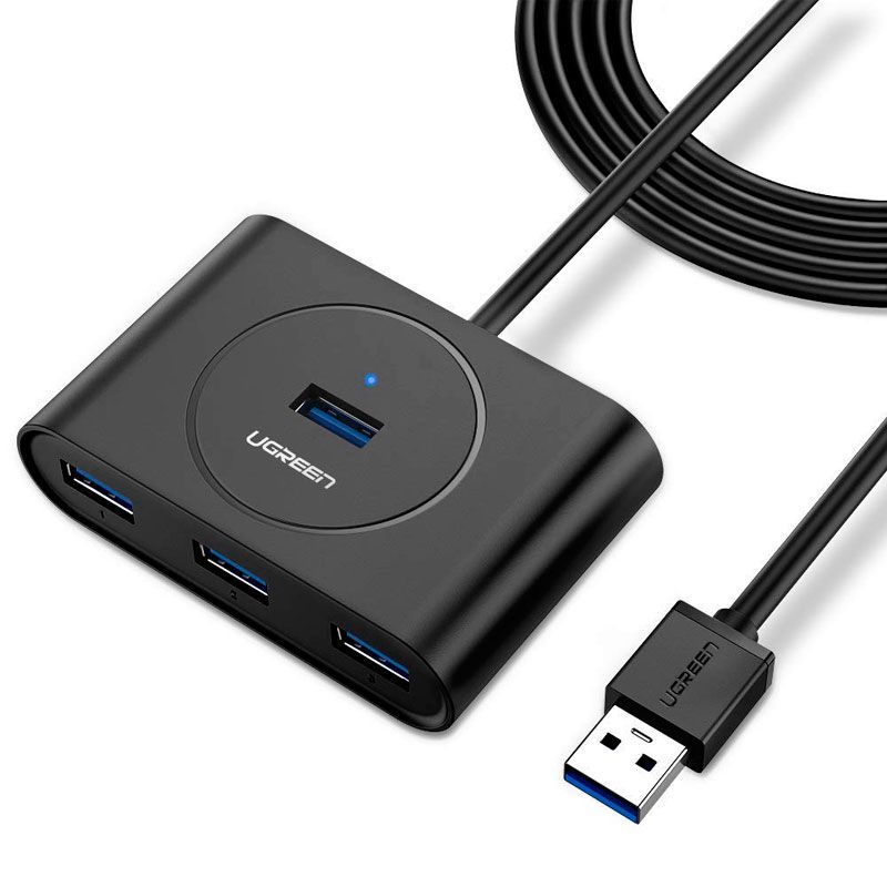 USB-Хаб Ugreen CR113 (20291) USB 3.0 - 4xUSB 3.0 Hub (1 метр) чёрный
