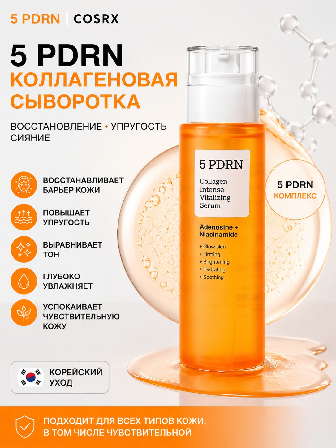 Сыворотка для лица COSRX 5pdrn collagen intense
