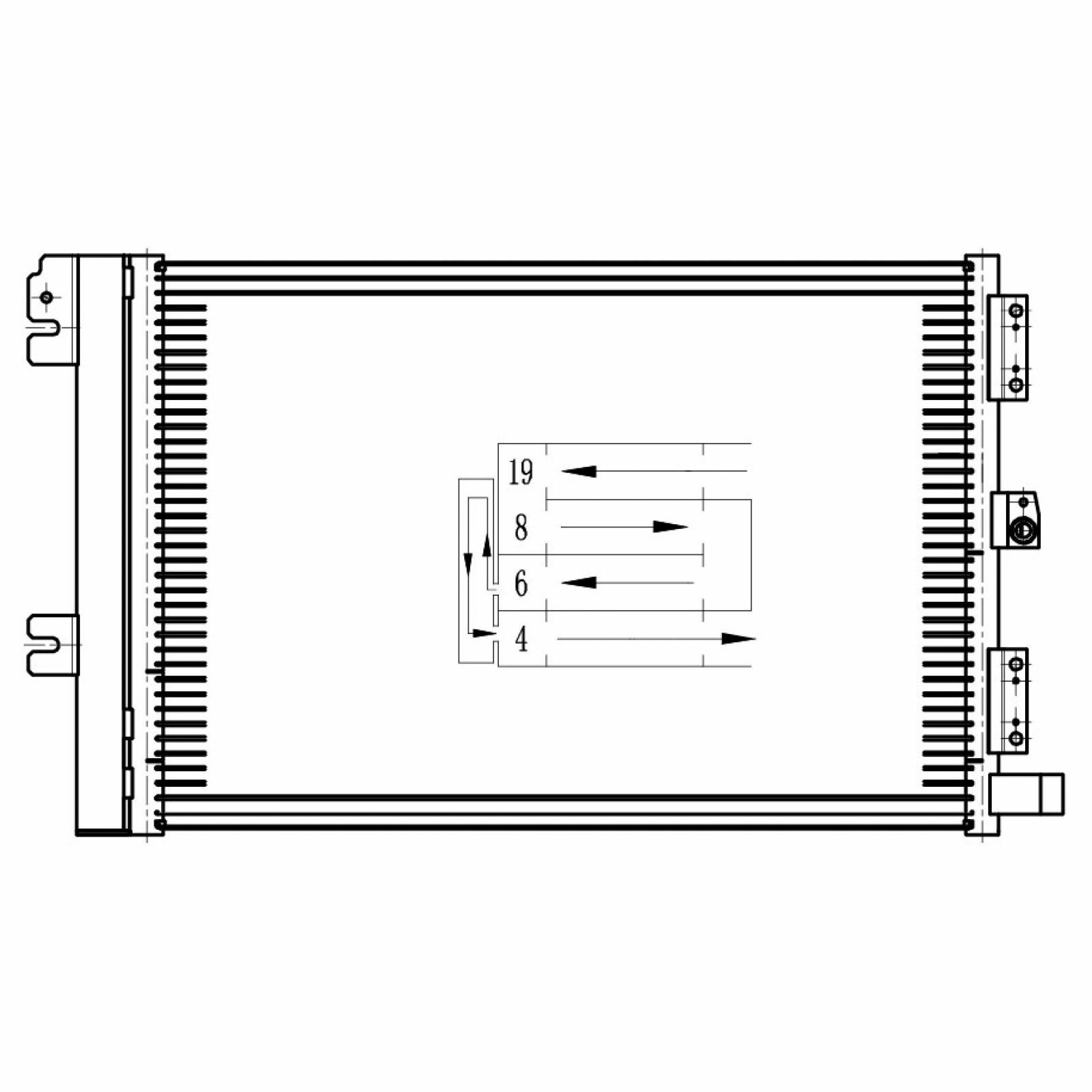 Радиатор кондиционера, для Газ Газель Некст oem A21R238112033, A21R23811203301 арт LRAC0323