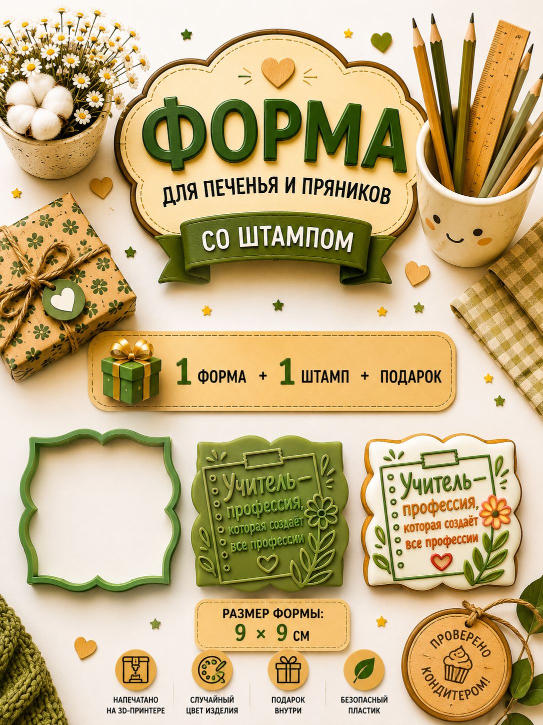 Формочка для выпечки печенья и пряников