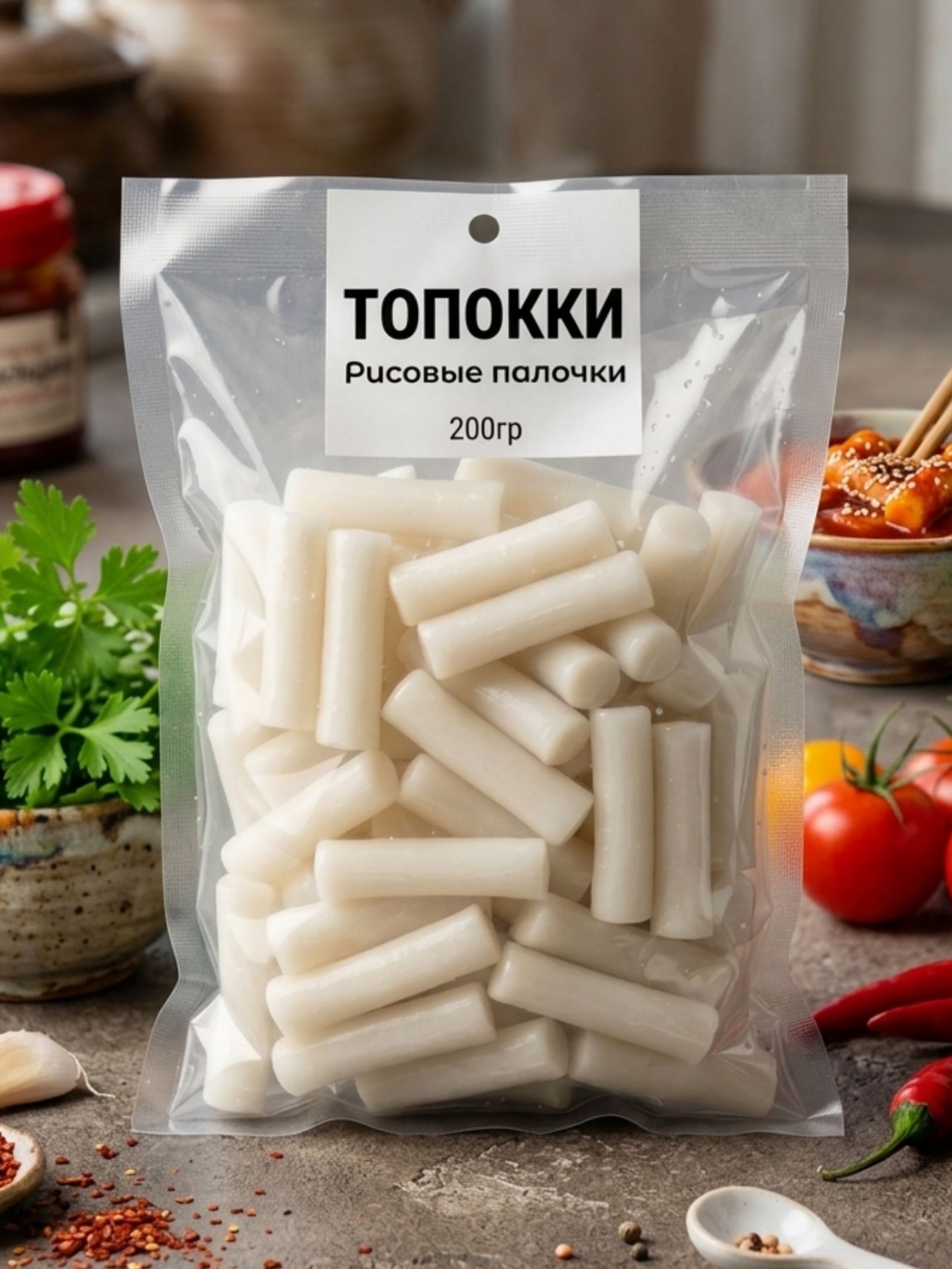 Рисовые палочки Токпокки Matamun без соуса 200гр, Корея