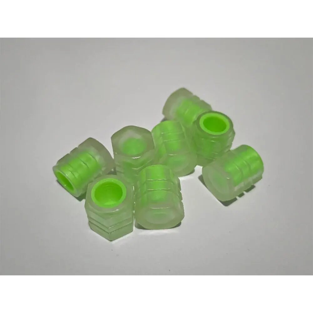 Светящиеся колпачки для вентилей 8 шт. Зеленый, 8pcs Green