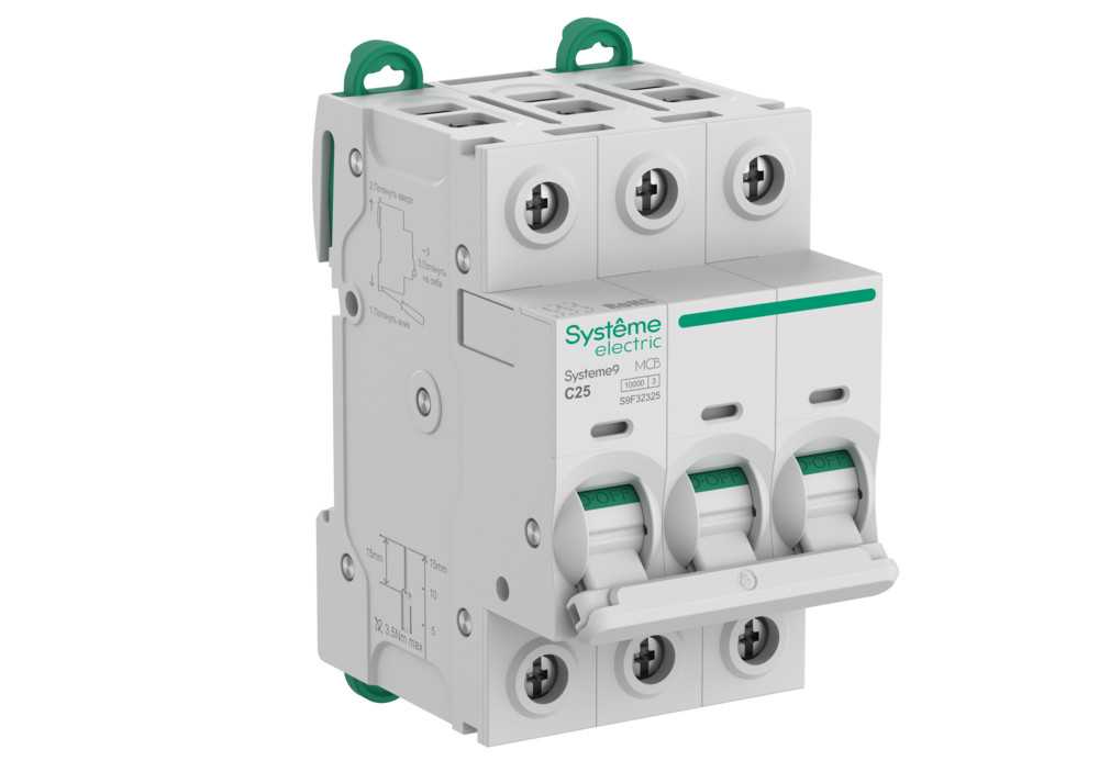 Systeme Electric Автоматический выключатель (АВ) Systeme9 хар-ка C, 25 A, 3 P, 10 kA, 400 В S9F32325