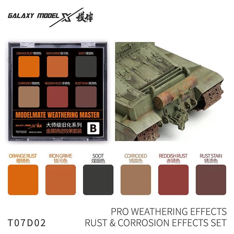 Weathering Master Galaxy T07D01-T07D06 Пастельные краски для моделей T07D02