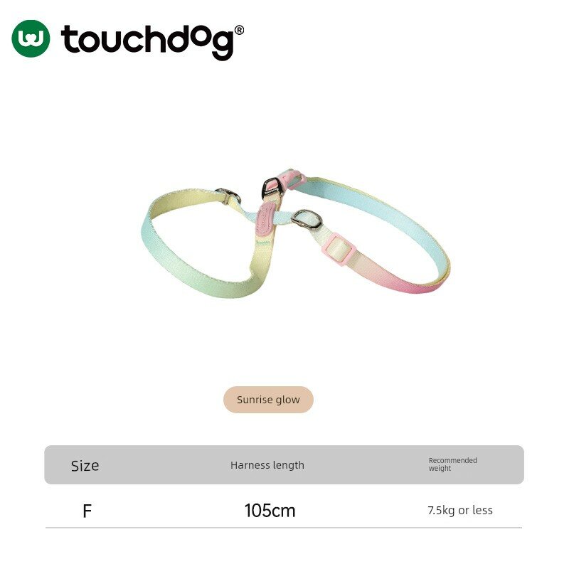 Touchdog Анти-вырывание кошачий поводок без удушения Желто-розовый F-размер для маленьких кошек