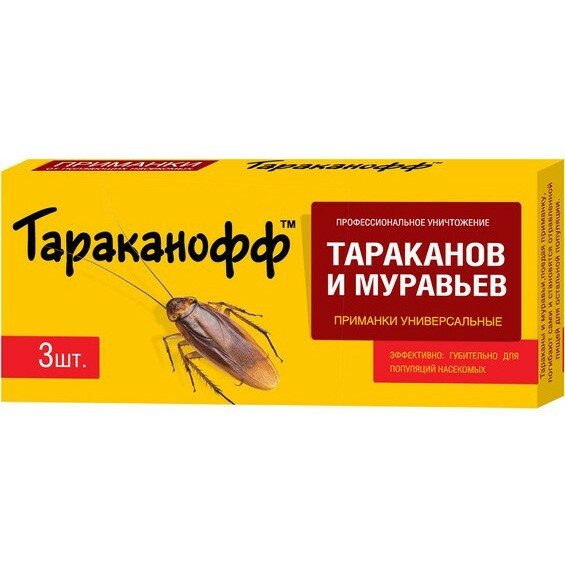 Тараканофф Приманка для уничтожения тараканов 3 шт