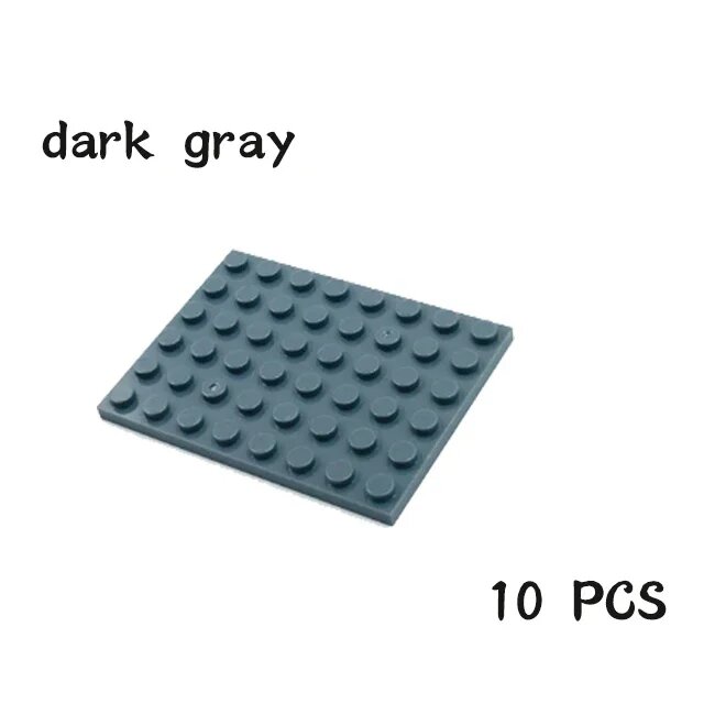VEK строительные блоки 6x8, серый dark gray, 10 шт.
