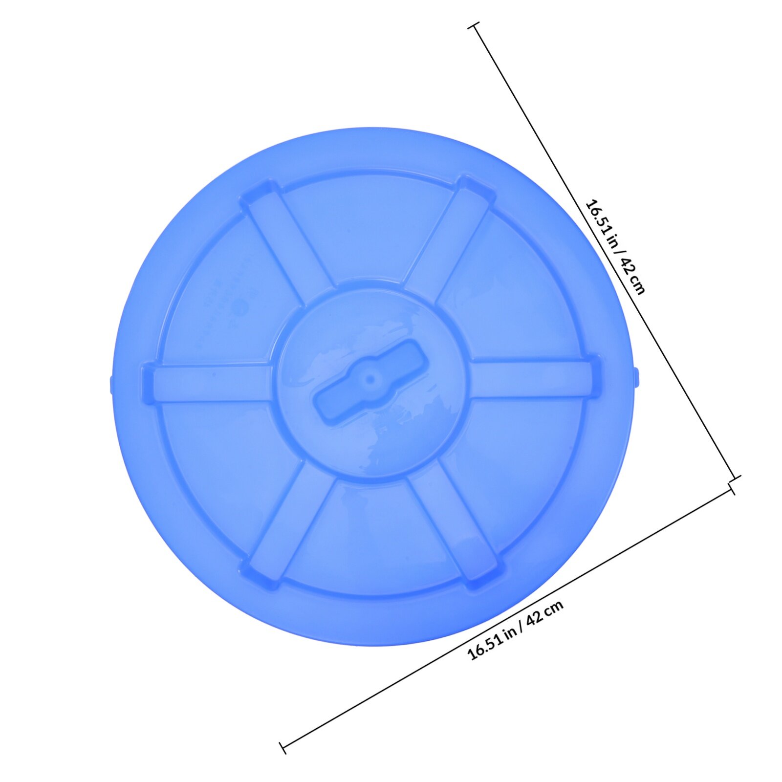 Крышка Для Мусорного Ведра Объемом 45 Литров Синяя Толщина Hdpe 42.00X42.00X2.00Cm