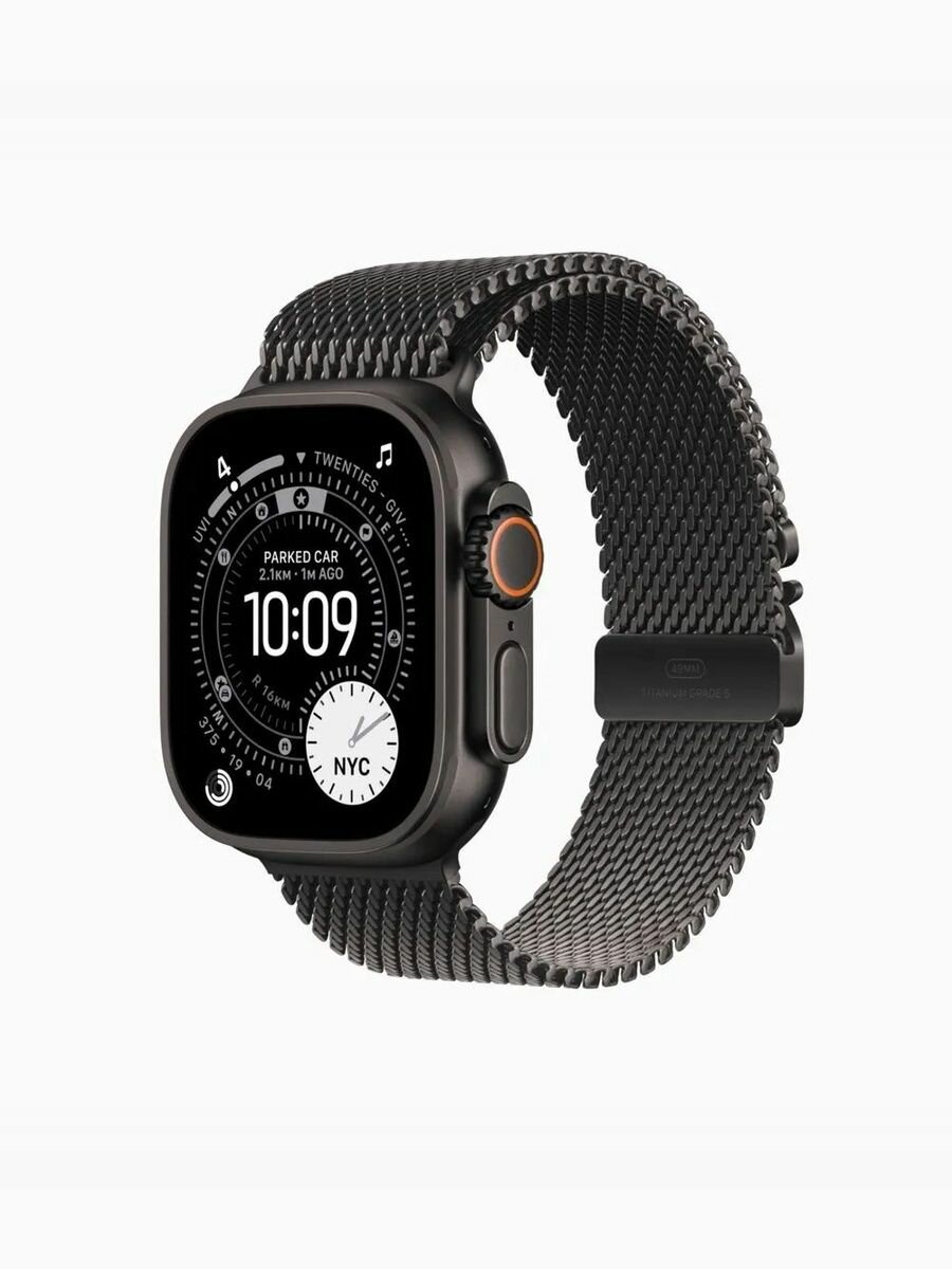 Умные часы Apple Watch Ultra 2 49mm Black Titanium Case with Black Titanium Milanese Loop - M