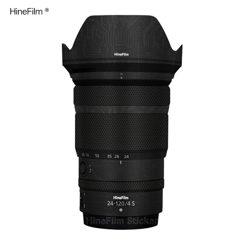 Наклейка HineFilm кожаная Fantasy Black для Nikon NIKKOR Z 24-120mm f/4 S
