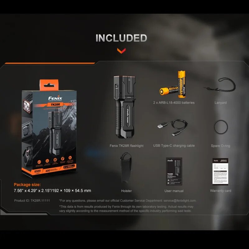 FENIX TK28R многофункциональный фонарь 6500 люмен