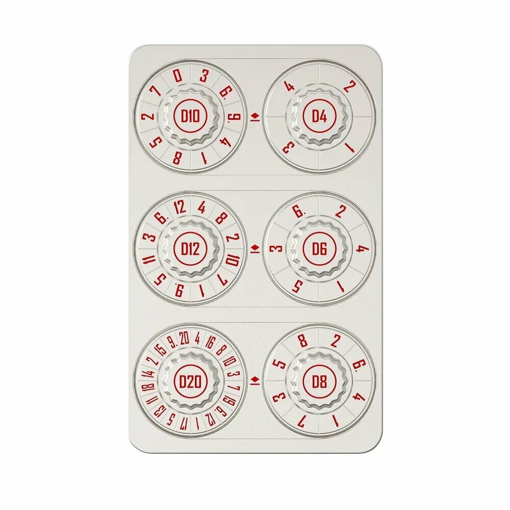 Dice Spinner 6 металлических многогранных кубиков размером с 1 карту, портативный набор для ролевых игр в жанре RPG (d4-d20) Ford&D, Дорожный и настольный