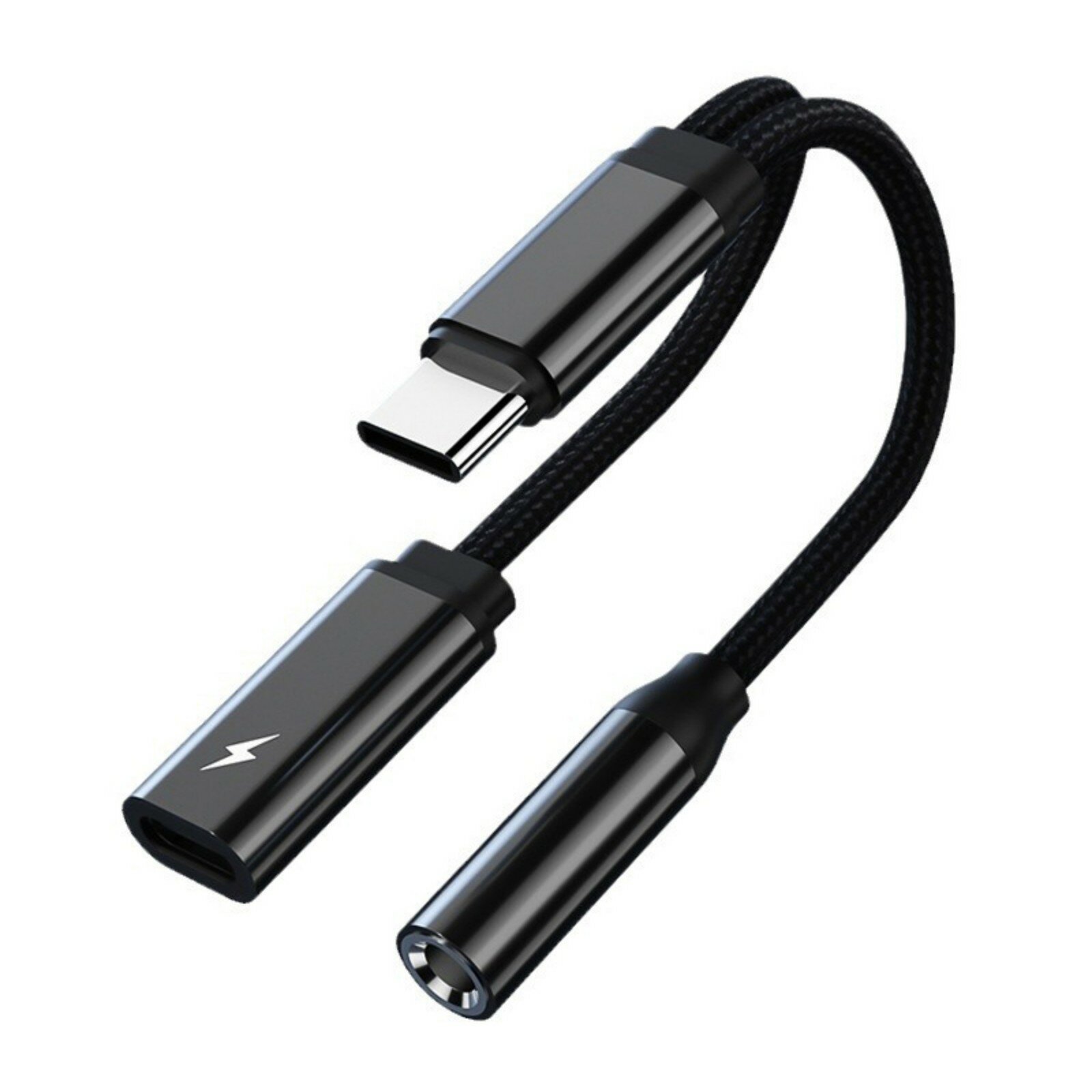 Адаптер USB C на 3.5 мм для наушников и зарядки для