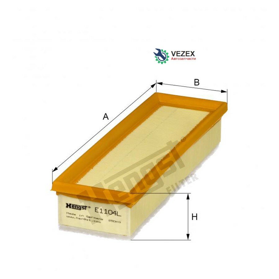 HENGST FILTER E1104L Фильтр воздушный