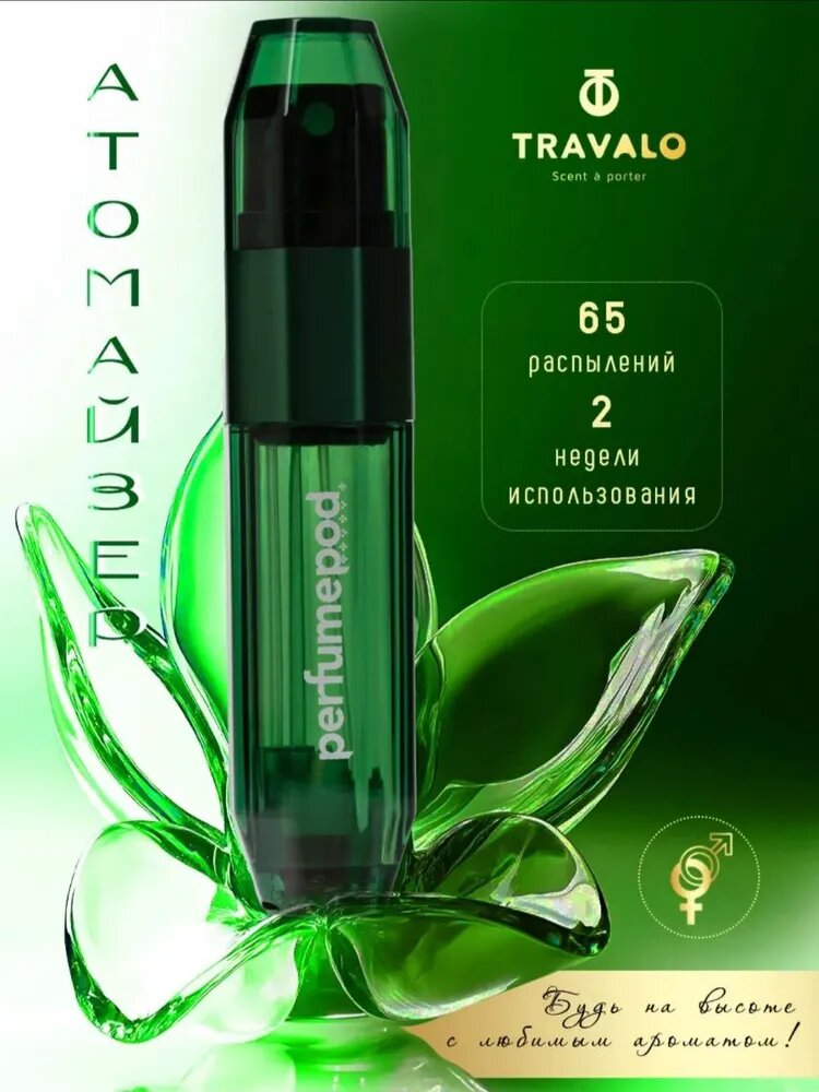 Travalo Флакон атомайзер для духов PerfumePod Ice Green