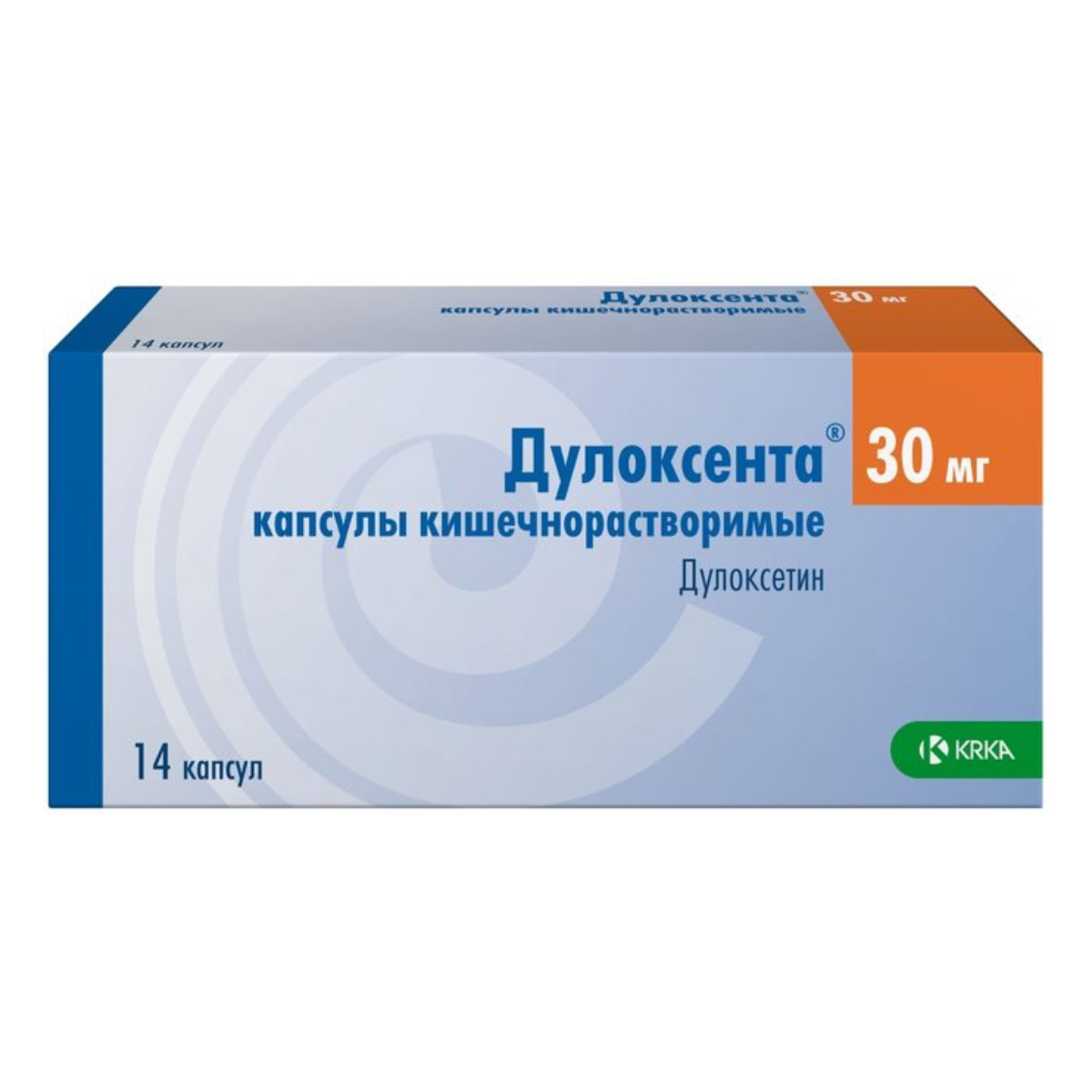 Дулоксента, капсулы кишечнорастворимые 30 мг, 14 шт,