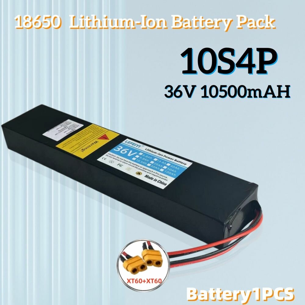 Литий-ионный аккумулятор BMS 36V 10500mAh 10S4P 500W высокой мощности для скутера, аккумулятор для электромобиля