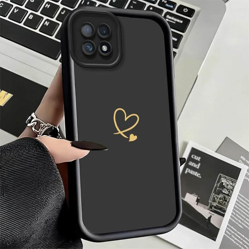Чехол для Realme 8i, Realme Narzo 50 4G с защитой камеры, с мягкой подкладкой из микрофибры, противоударный, черный / Реалми 8i Нарзо 50