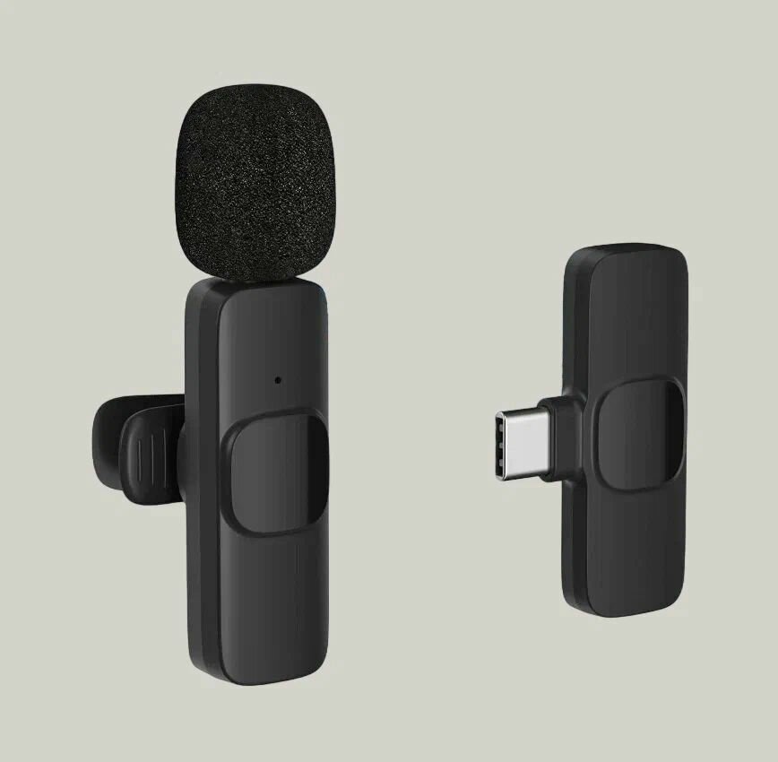 Микрофон петличный JBH K8, беспроводной, для Android, черный