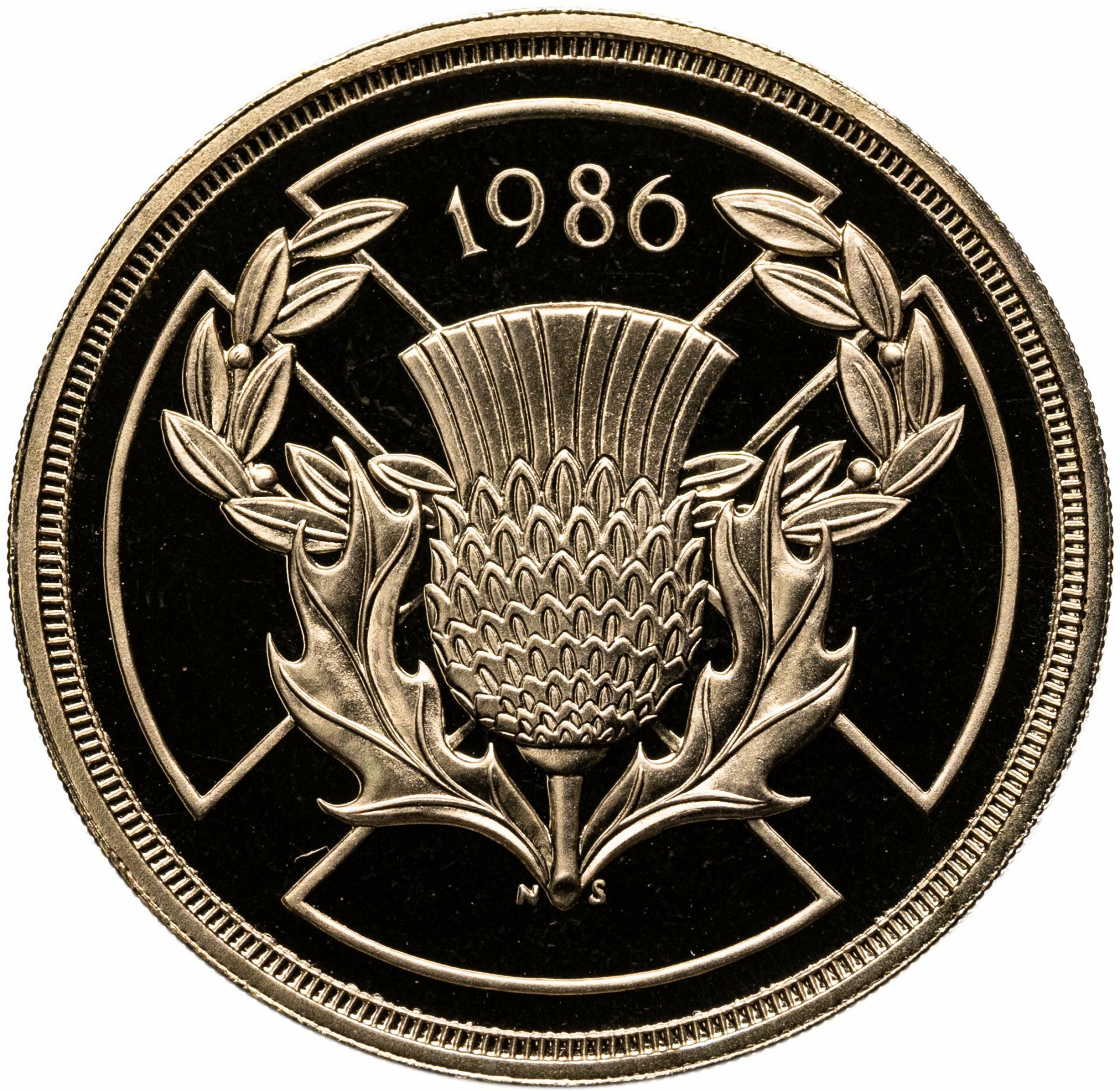 Великобритания 2 фунта pounds 1986 "XIII Игры Содружества", Латунь, в сохранности Proof