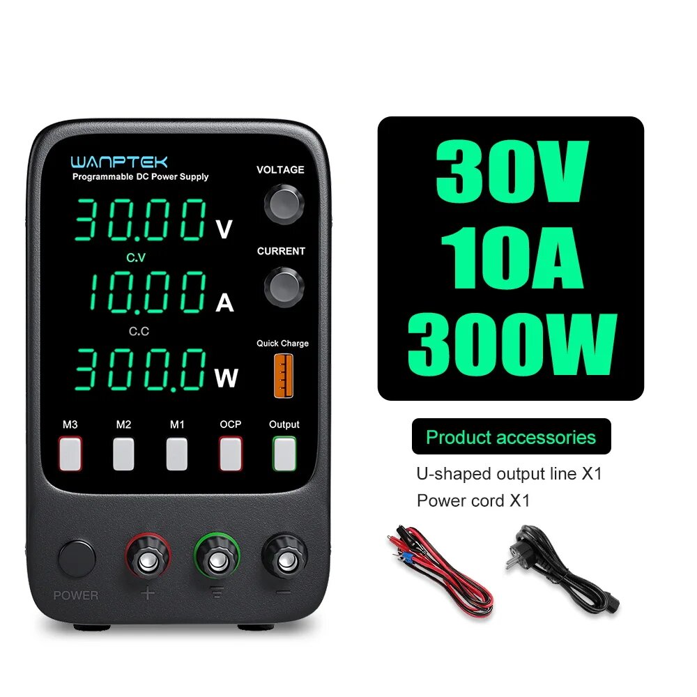 Источник постоянного тока Wanptek 30V 10A 5A Регулируемый лабораторный источник питания Регулируемый лабораторный источник питания 60V 5A 120V 3A Регулятор напряжения