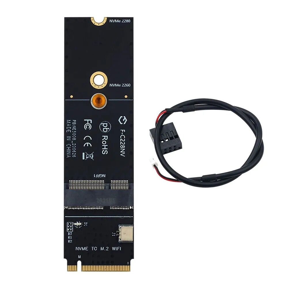 Слот для ключа NGFF M.2 A/A+E для ключа M.2M Адаптер карты PCIe PCI-Express WiFi