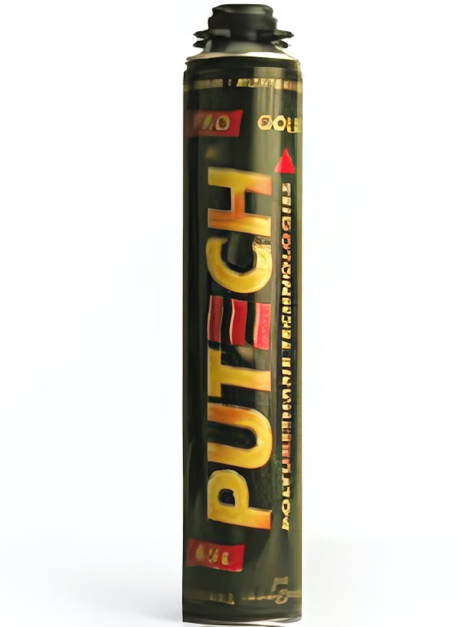 Монтажная пена PUTECH "PRO GOLD" 850 мл, пистолетная всесезонная, выход до 65 литров, 950 г