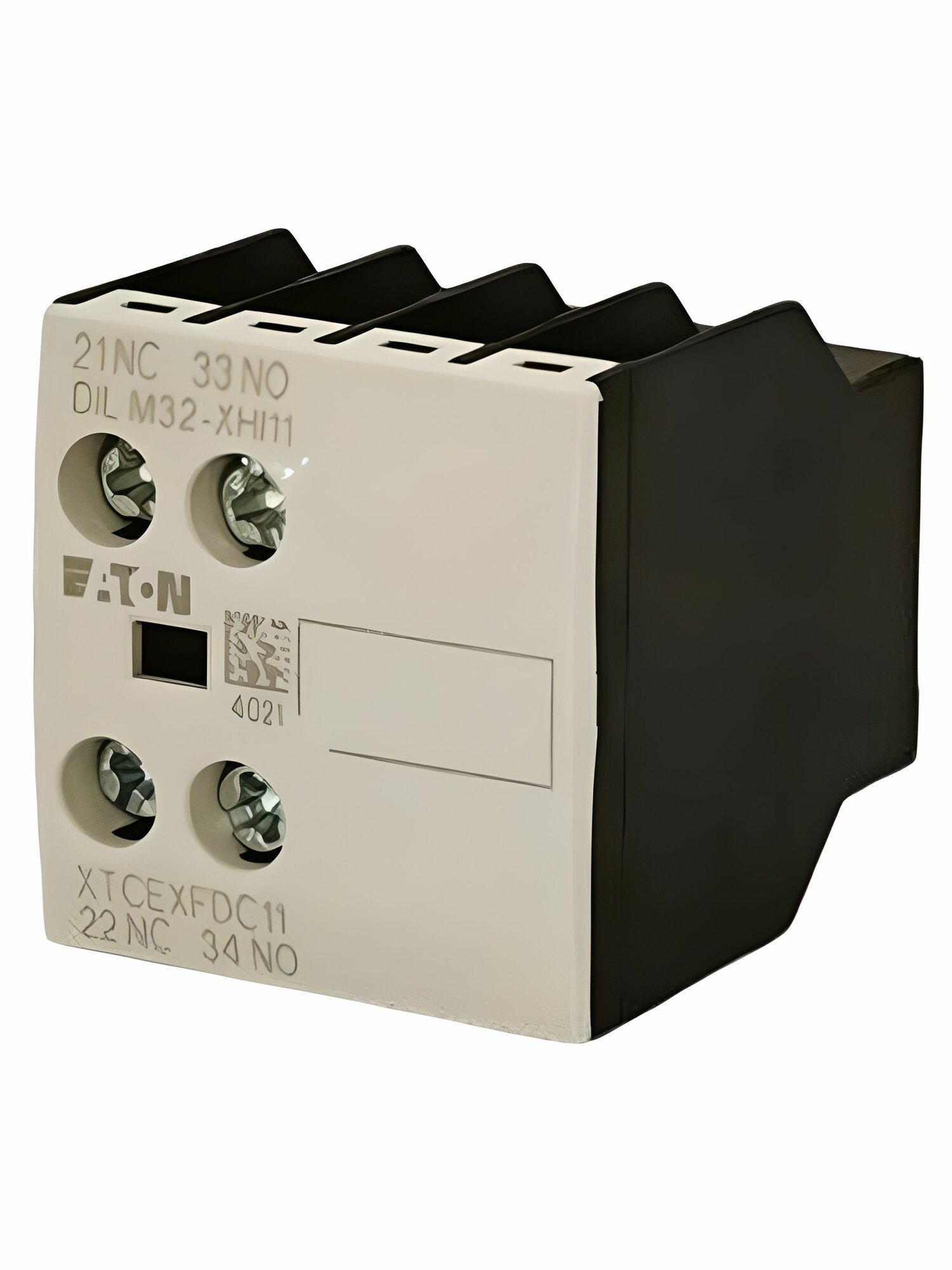 DILM32-XHI11 Eaton, Фронтальный блок вспомогательных контактов, 2 полюса, 1НО+1НЗ, винтовые Зажимы, Артикул: 277376.