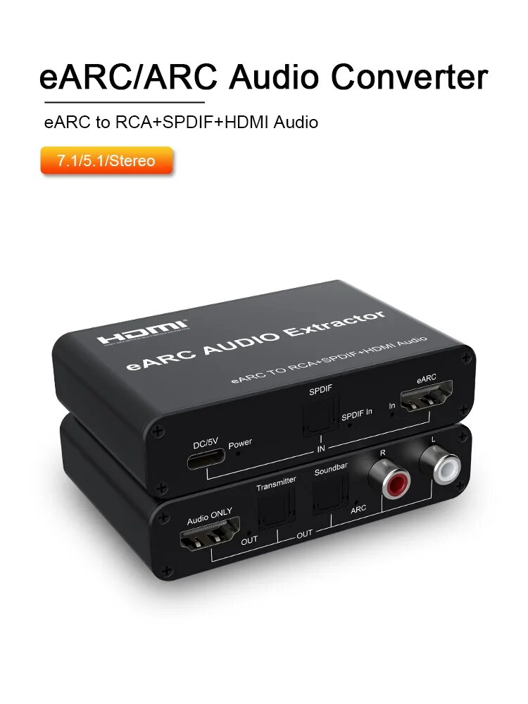 Аудиоэкстрактор HDMI eARC/ARC Nsendato