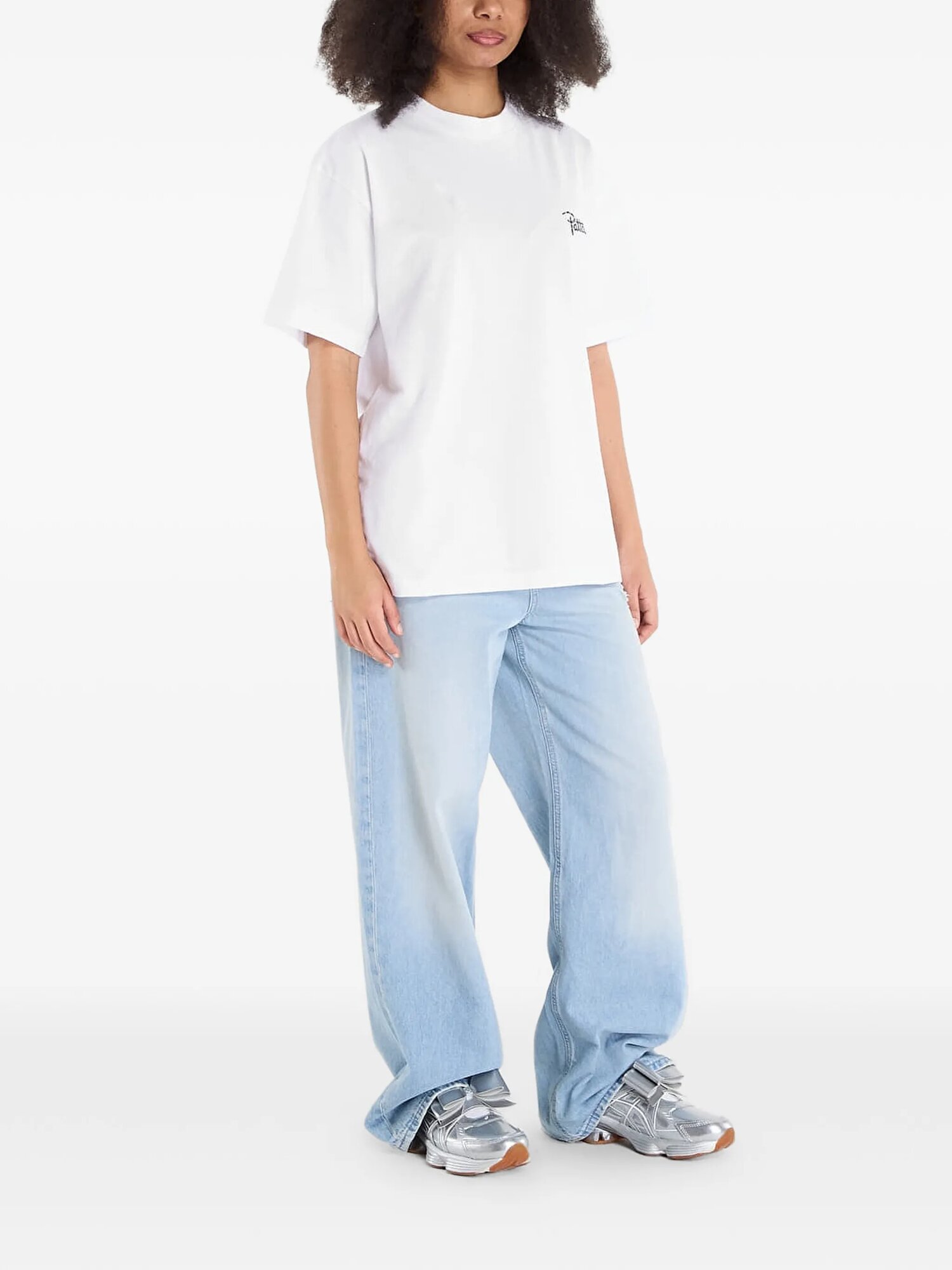 Футболка Patta Croco T-shirt, размер 50, бежевый/белый — фото 1