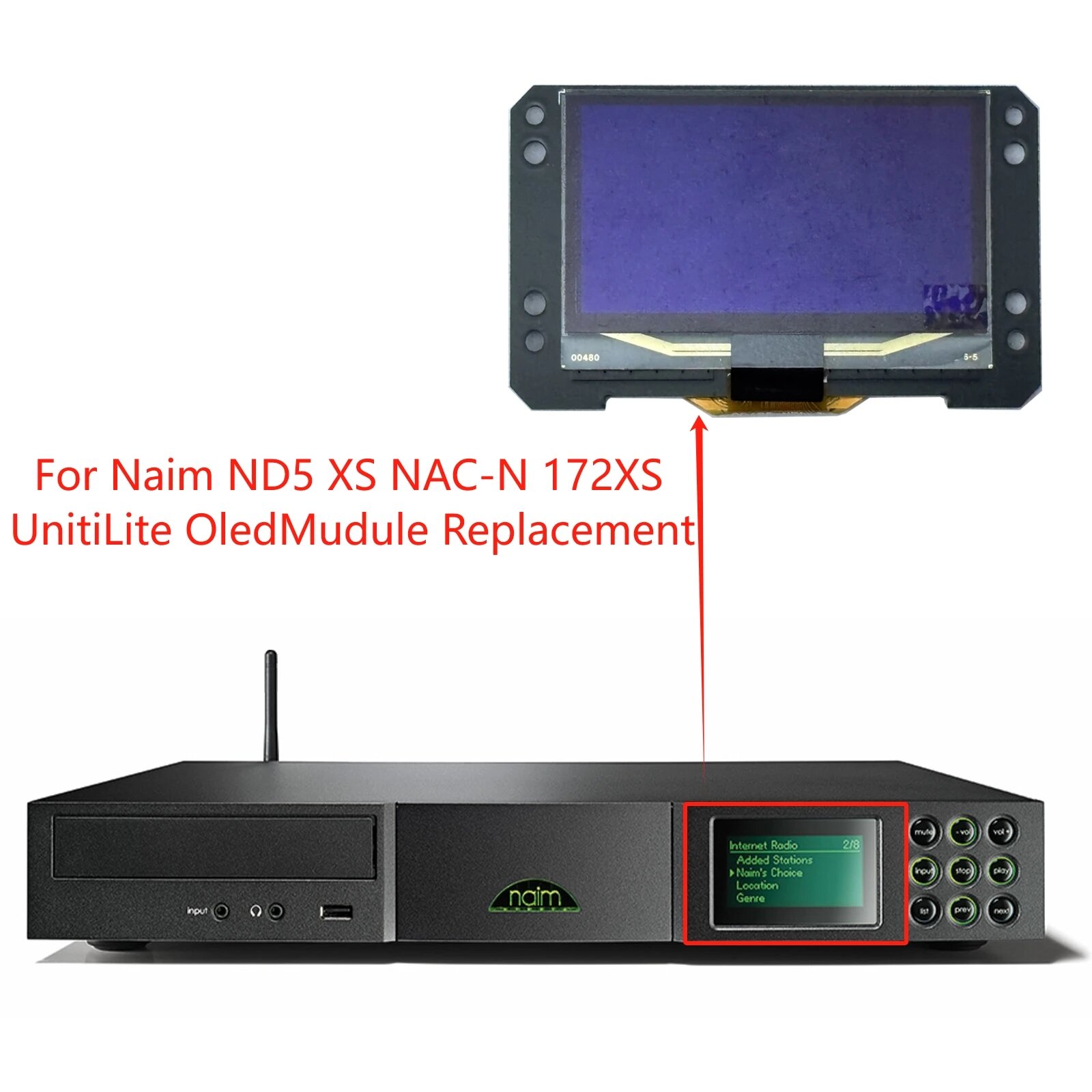 Легко заменить модуль Oled для Naim ND5 XS NAC-N 172XS UnitiLite, замена дим-экрана