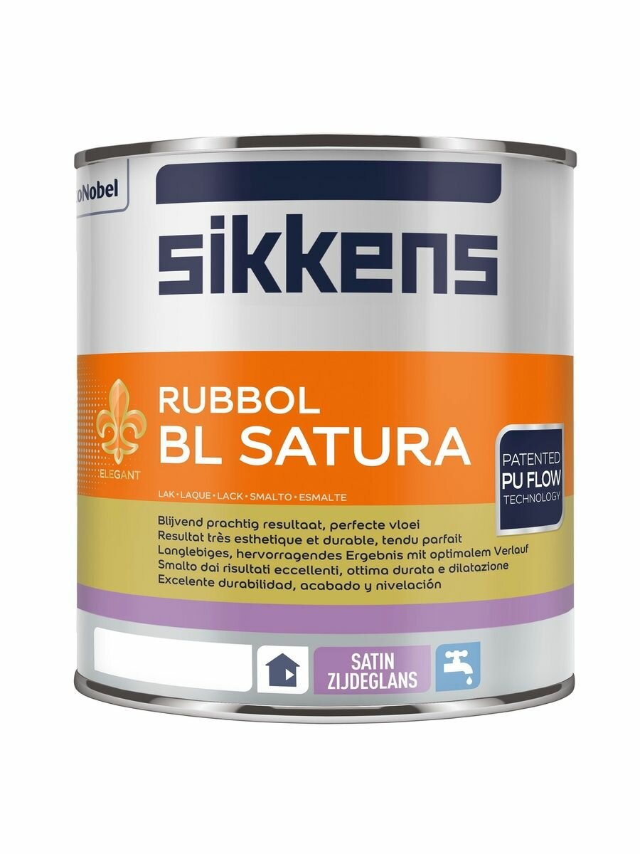 Краска универсальная полиуретановая Sikkens Rubbol BL Satura полуматовая база BS W05 1 л.