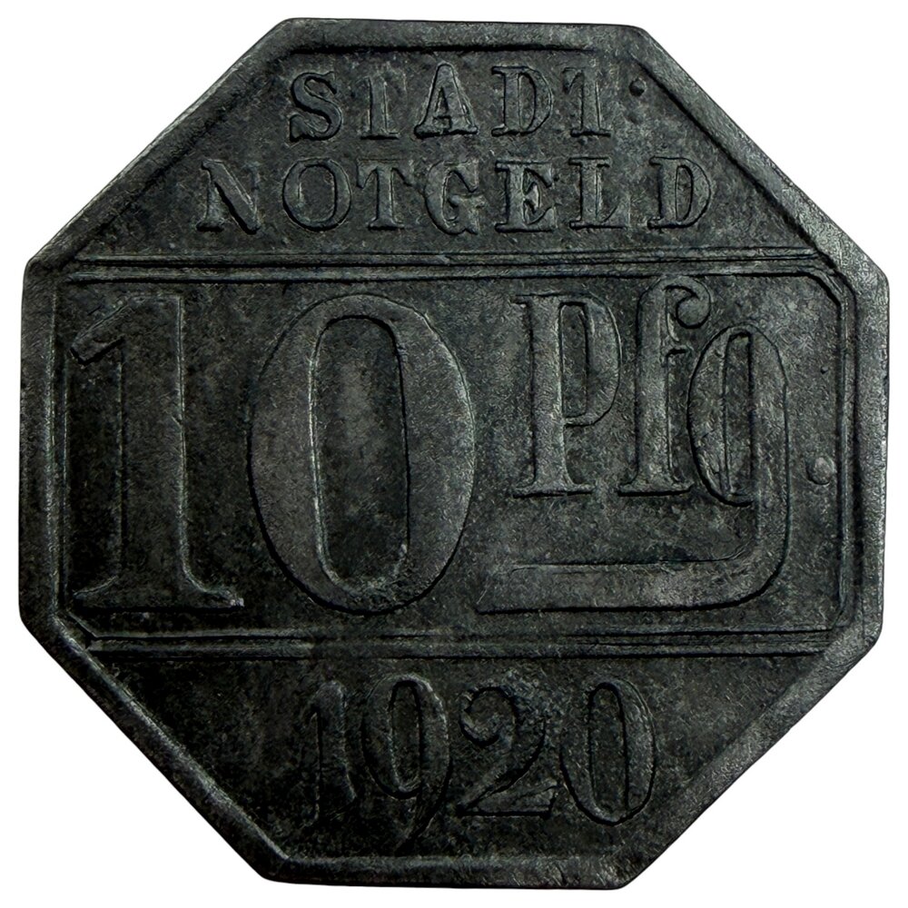 Германия, Веймарская республика, Крайльсхайм 10 пфеннигов 1920 г. (Zn)