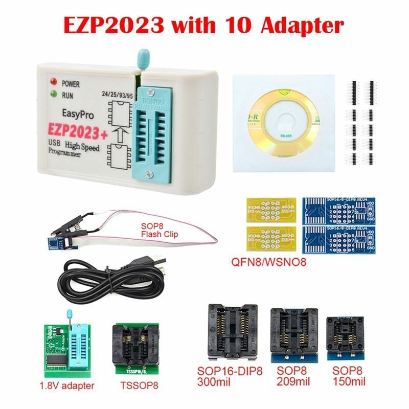 Программатор SPI FLASH EZP2023+ MyPads, поддержка 24/25/93/95 EEPROM 25 Flash Bios Chip