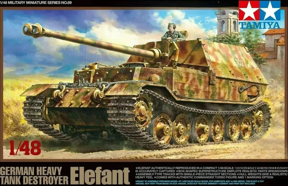 Tamiya 32589 1/48 Модель Вторая мировая война Германия Elefant Sd. Kfz.184 Танковый истребитель