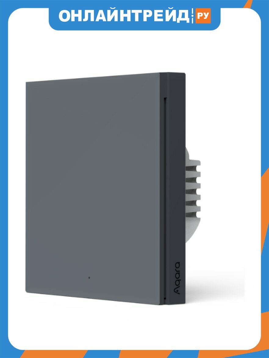 Умный выключатель Aqara WS-EUK03 graphite (1 клавиша, с нейтралью)