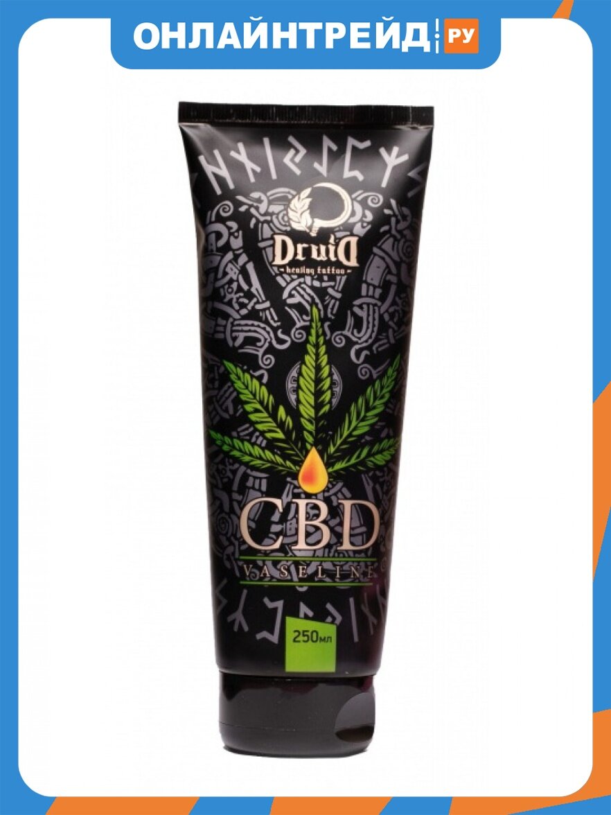 Витаминизированный вазелин с маслом конопли Druid Healing Tattoo CBD 250 мл