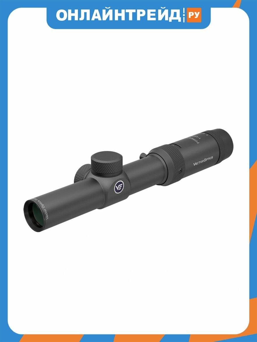 Прицел Vector Optics Forester 1-4x24, сетка VFD-3 (MOA), без подсветки, 30мм, 1/2 MOA, IPX4, 390г